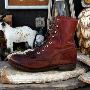Justin Boots | Shoes | Vintage Womens Justin Lace Up Boots | Poshmark